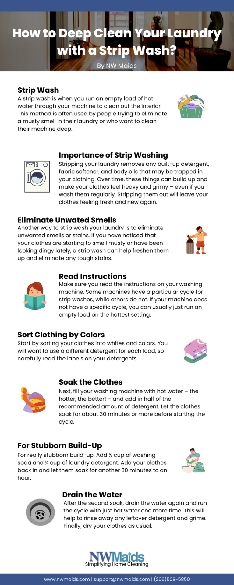 How to Deep Clean Your Laundry with a Strip Wash | NW Maids