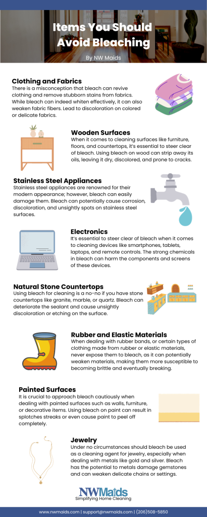 Items You Should Avoid Bleaching | NW Maids