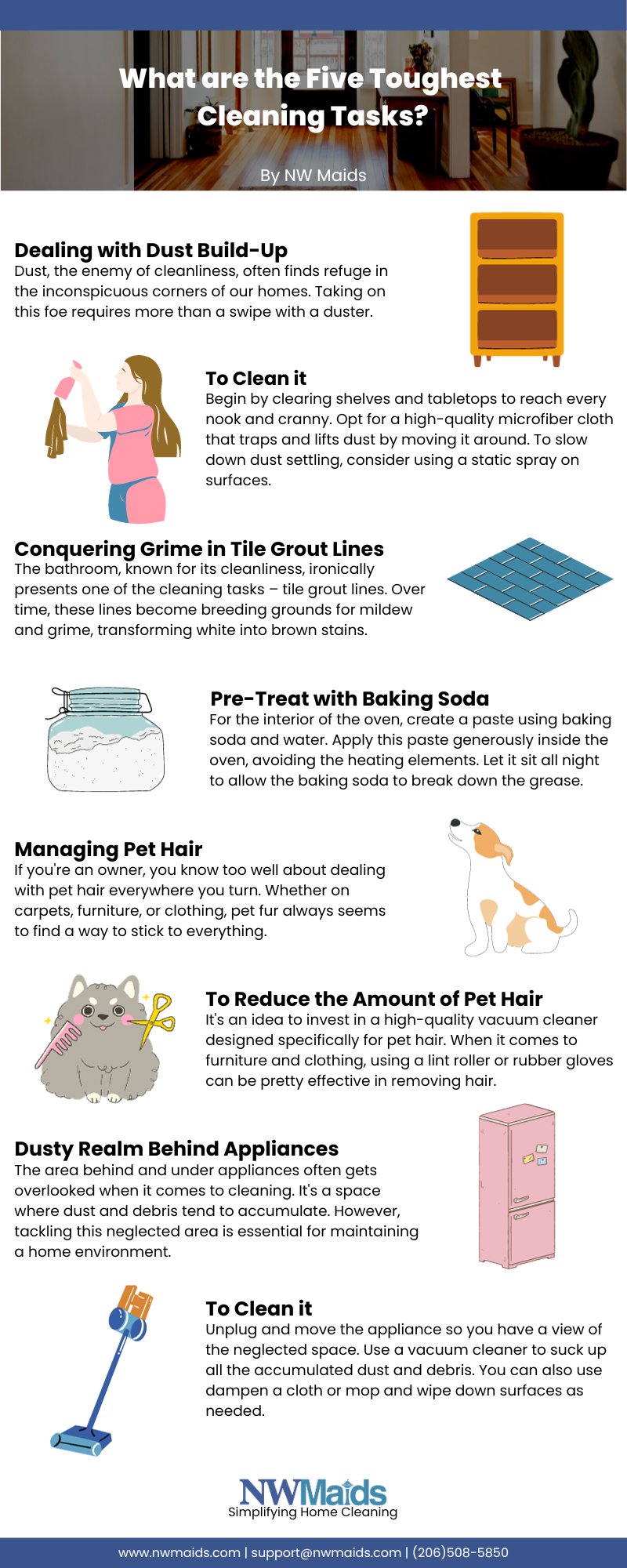 What are the 5 Toughest Cleaning Tasks? | NW Maids