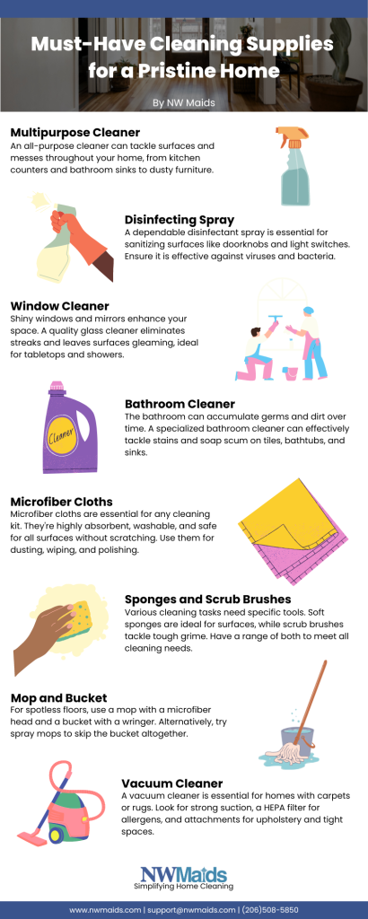 Must-Have Cleaning Supplies for a Pristine Home | NW Maids